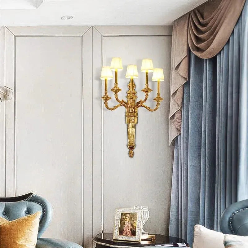 Opulent European Hotel Lobby and Villa Bedroom Wall Sconce in French ...